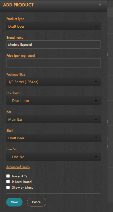 Inventory Button - SmartOrders